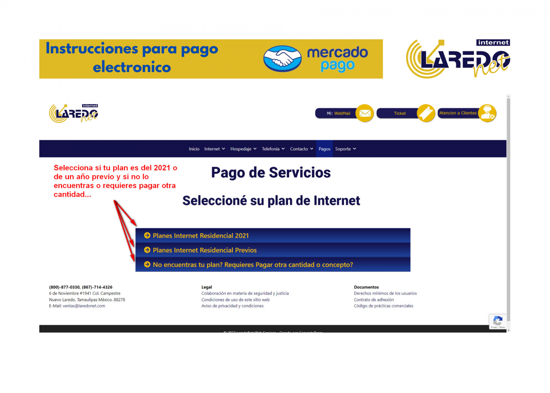 Pagos - LaredoNet Web